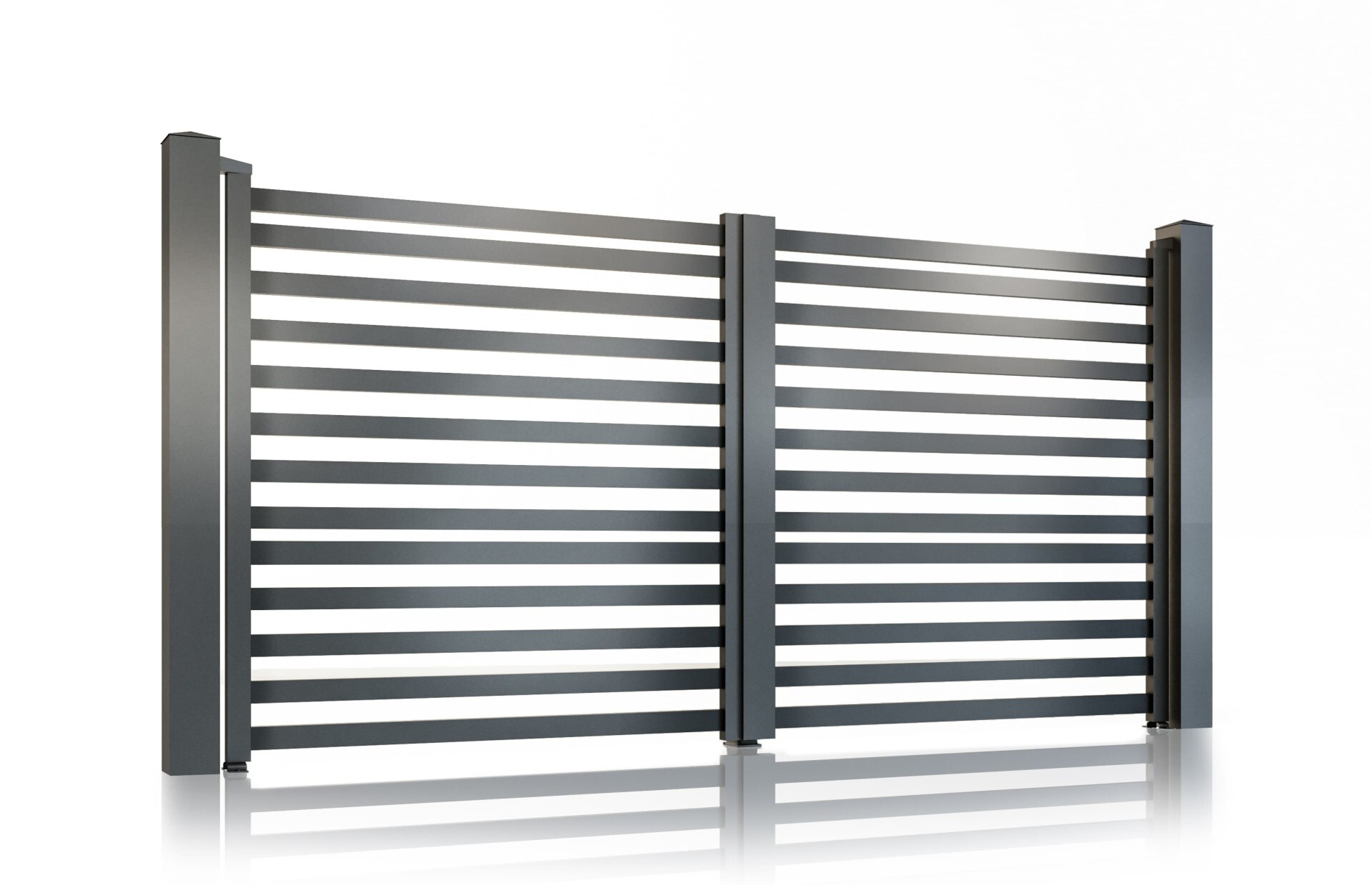 Set porti metalice din aluminiu, prefabricate, model Star - eautomat