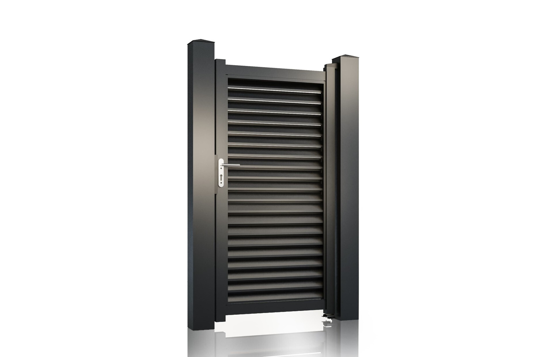 Set porti metalice din aluminiu, prefabricate, model Jaluzea Suprem ...