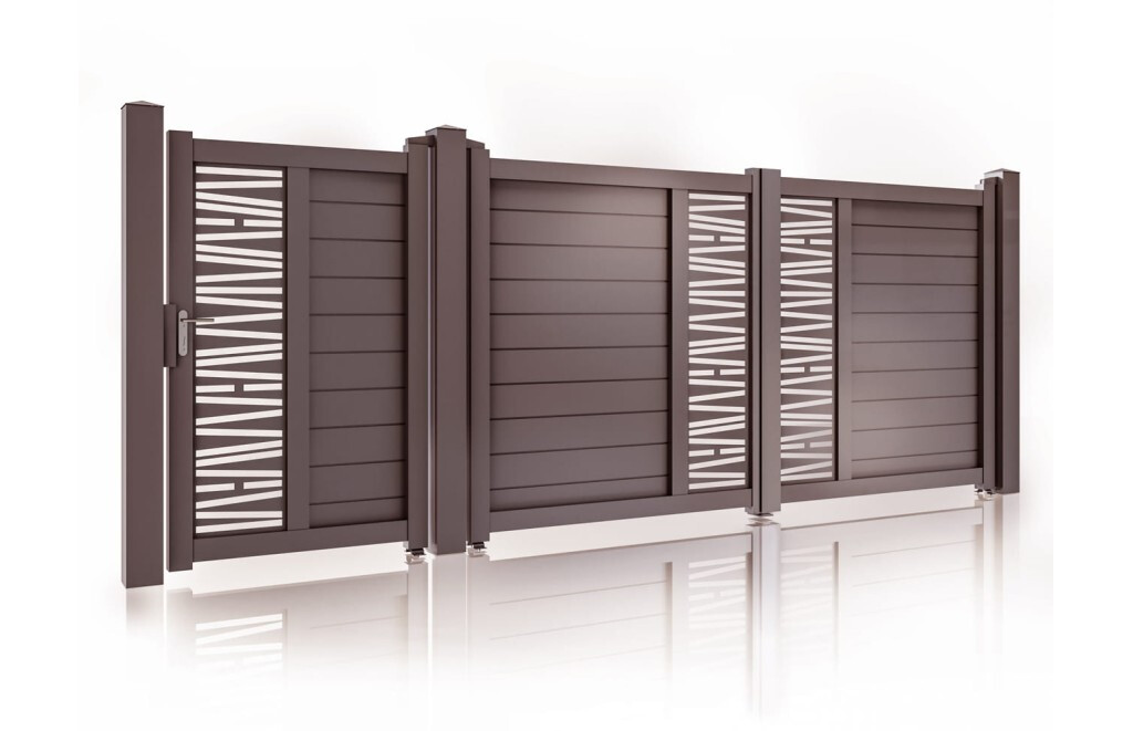 Set porti metalice din aluminiu, prefabricate, model Poseidon - eautomat