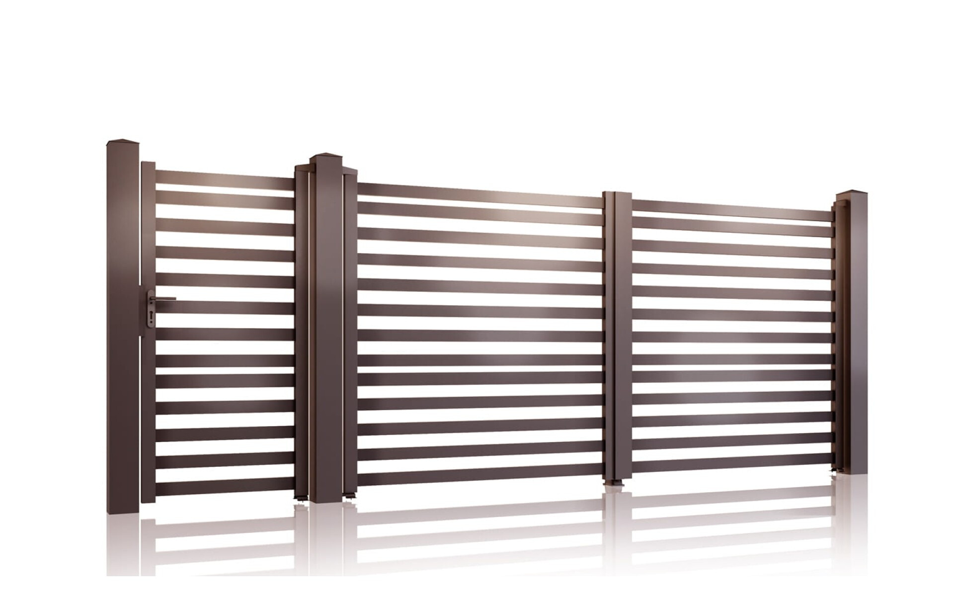 Set porti metalice din aluminiu, prefabricate, model Star - eautomat